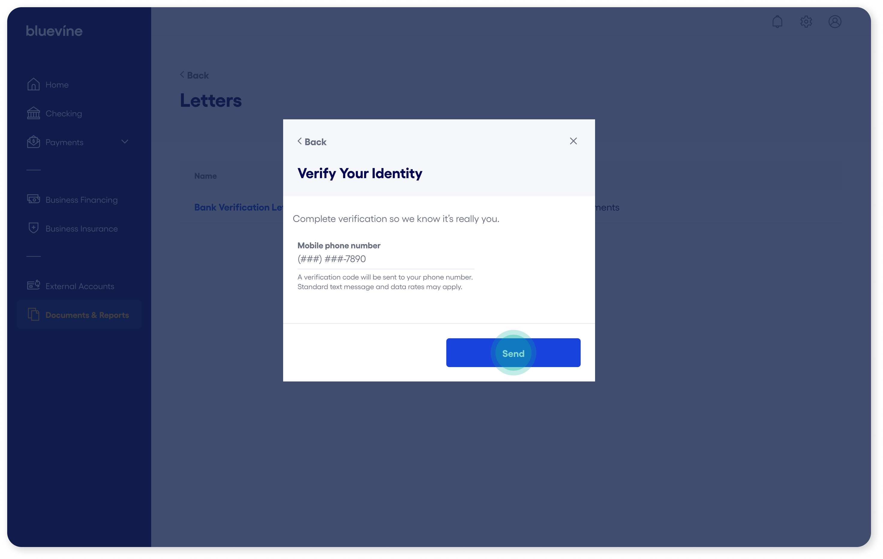 How do I download my bank verification letter?