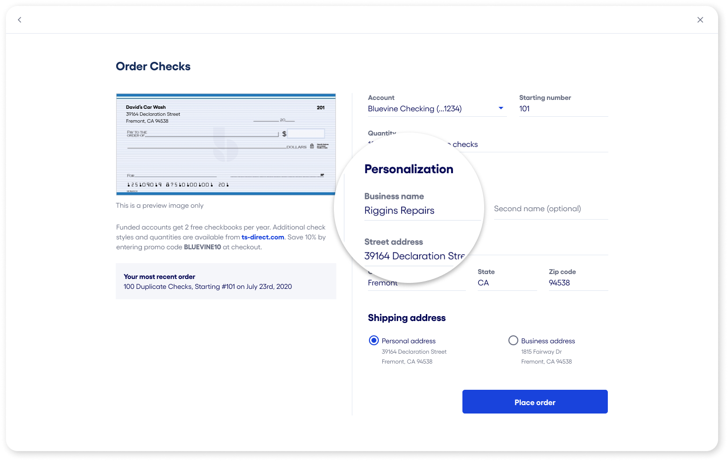 How do I order checkbooks?