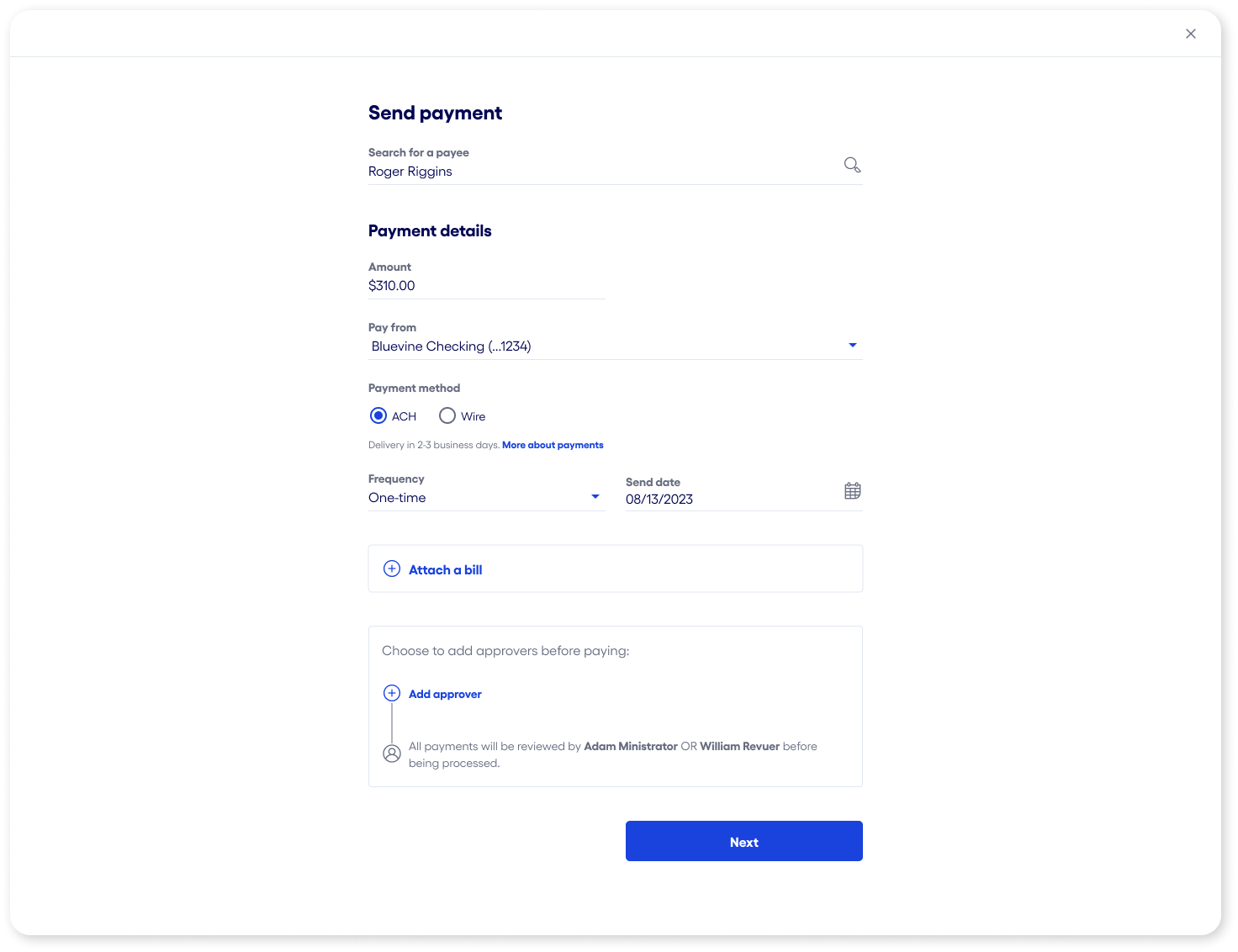 How do I send a wire payment?
