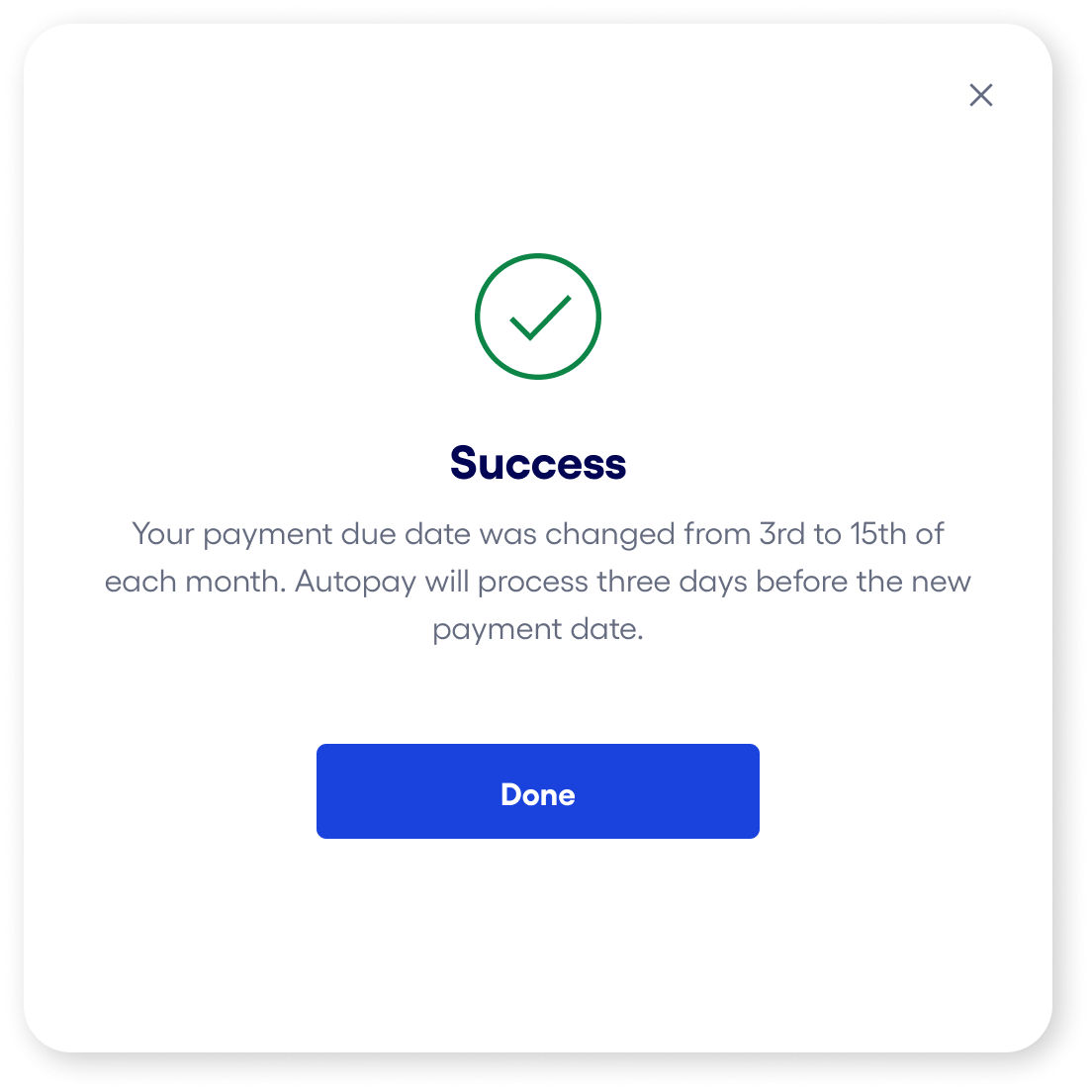 How do I change my credit card payment due date?