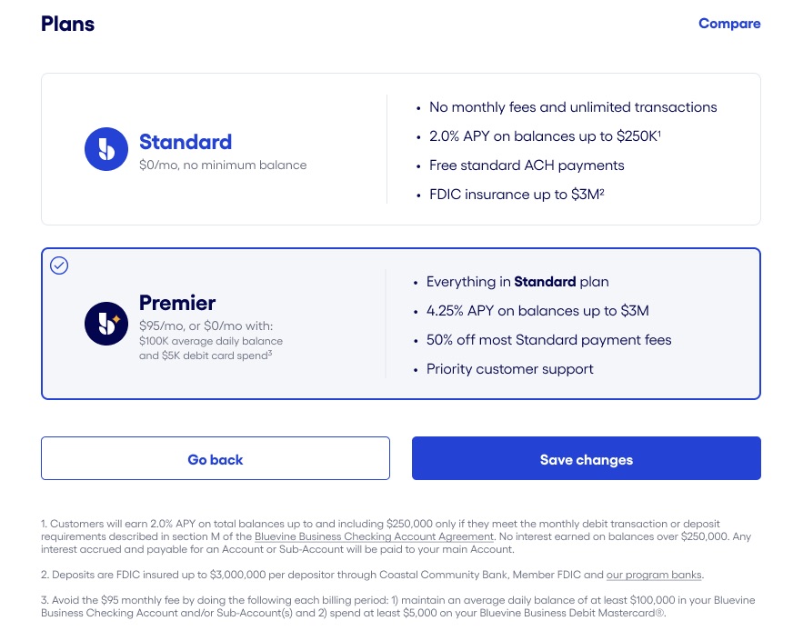 What is Bluevine Premier?
