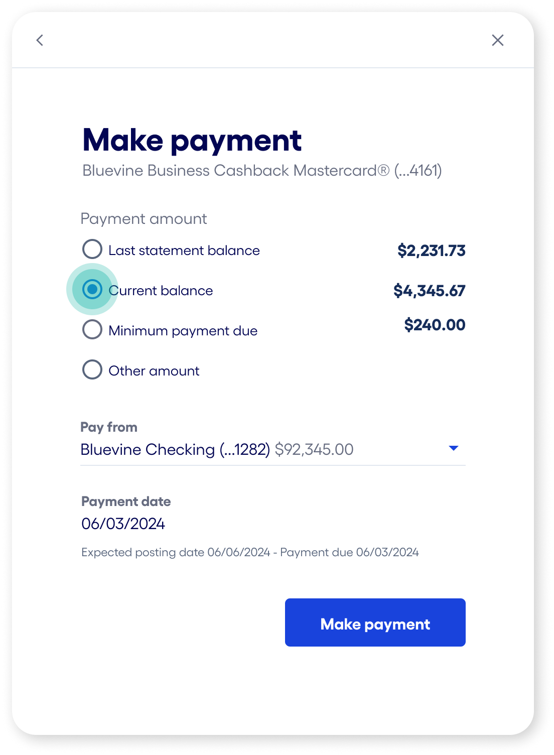 How do I manage my credit card payments?