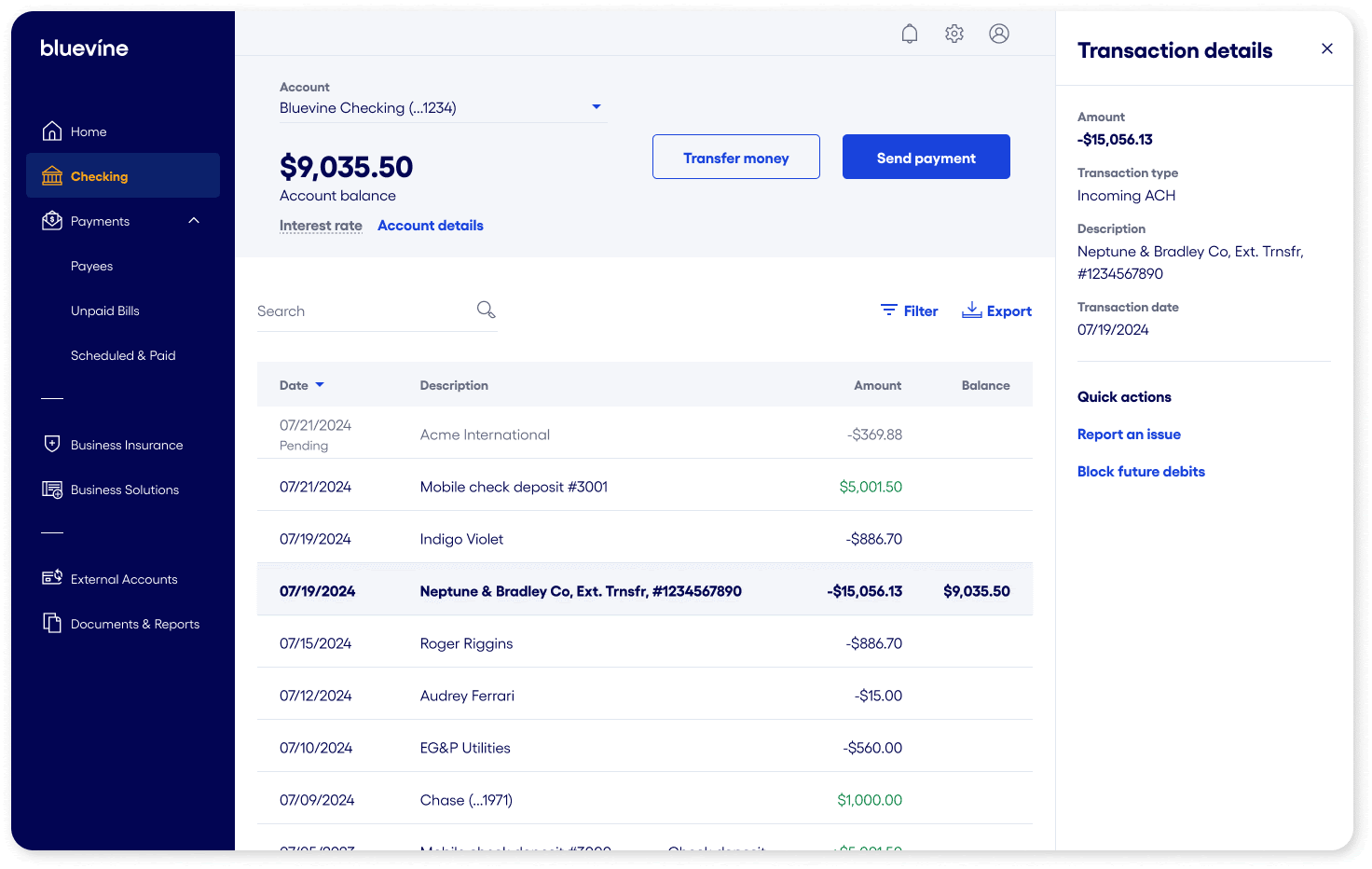 How do I manage my ACH debit controls?